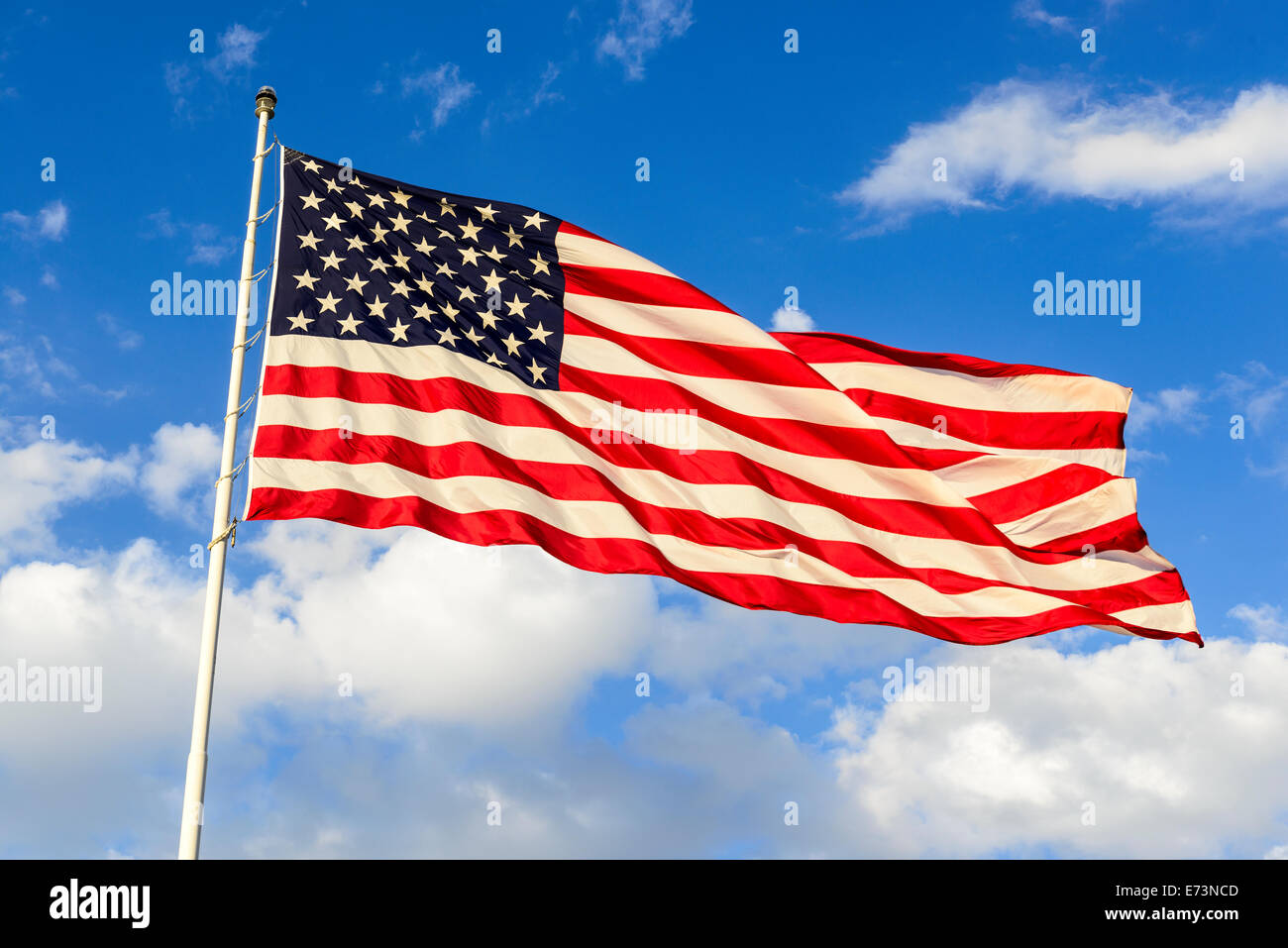 American flag fluttering hi-res stock photography and images - Alamy