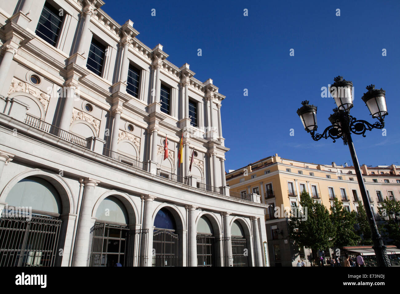 Spain, Madrid, The rear of the Teatro Real Opera House in the Plaza de ...