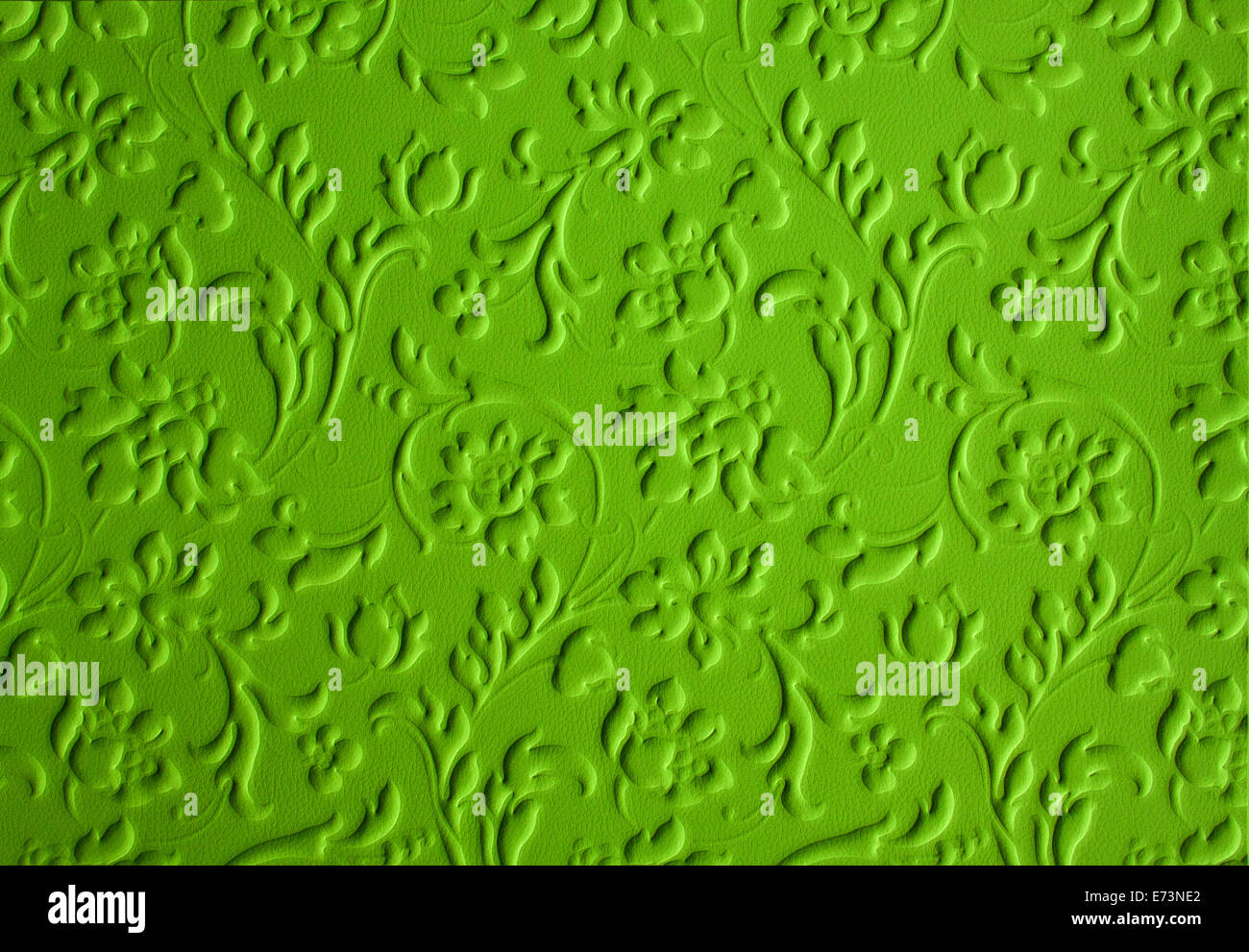 3D green floral wallpaper (seamless pattern Stock Photo - Alamy