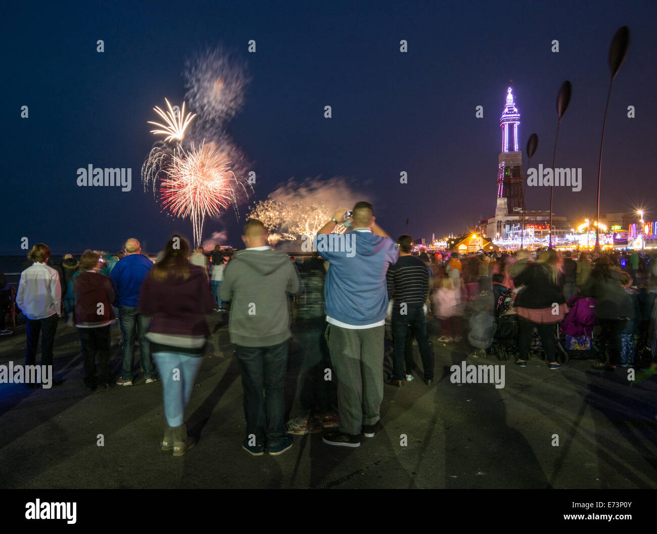 Blackpool world firework championships Stock Photo - Alamy