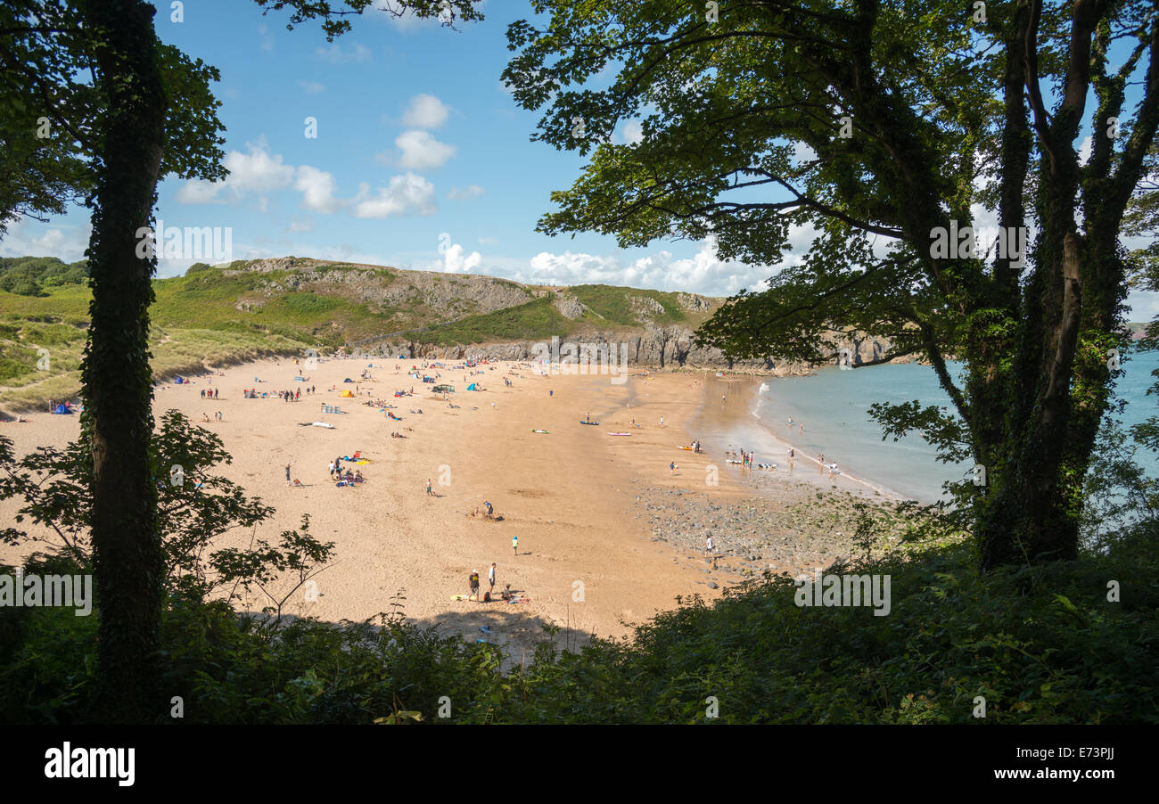 Barafundle Bay, Pembrokeshire, west Wales, UK, has been voted one of ...