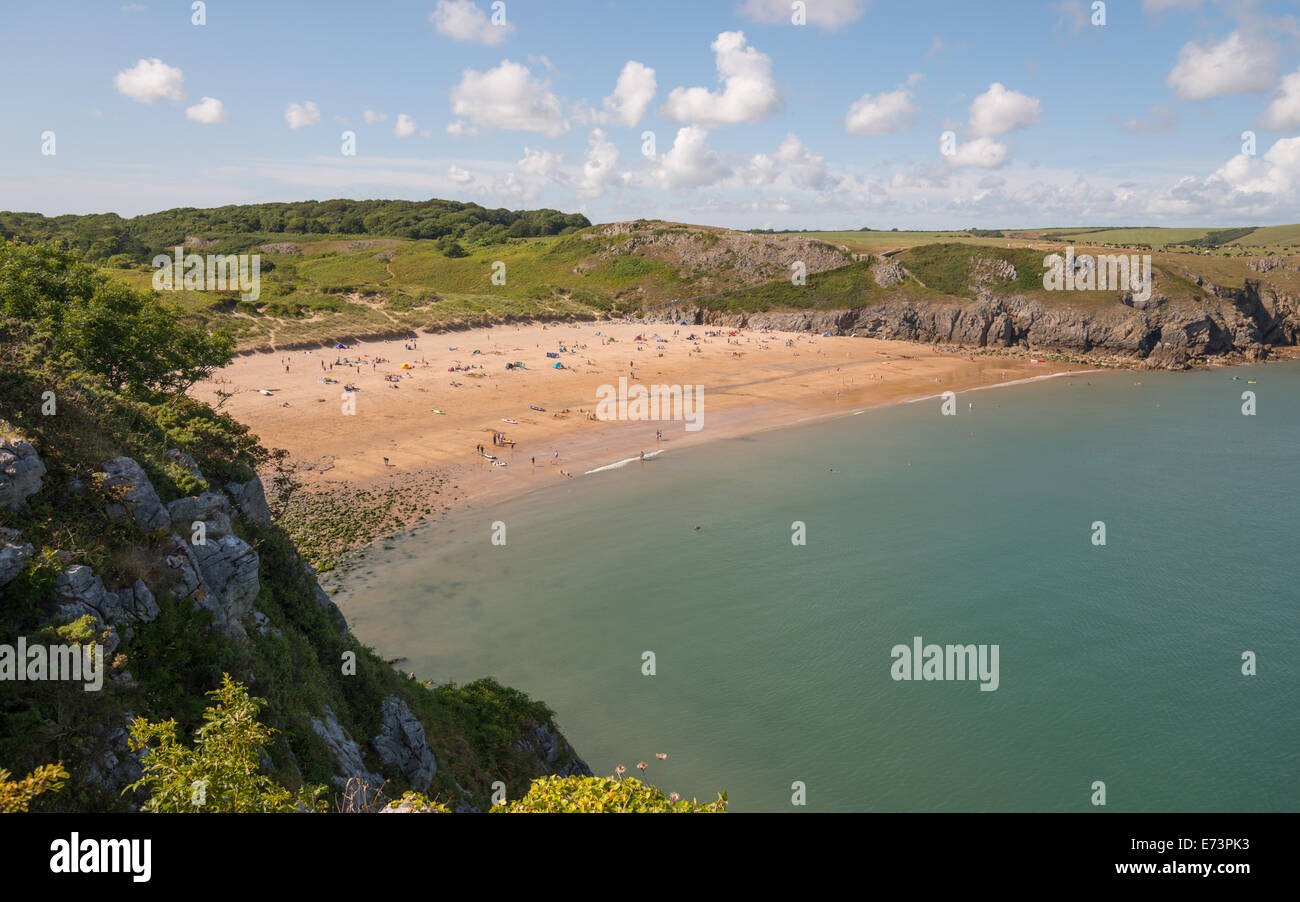 Barafundle Bay, Pembrokeshire, west Wales, UK, has been voted one of ...