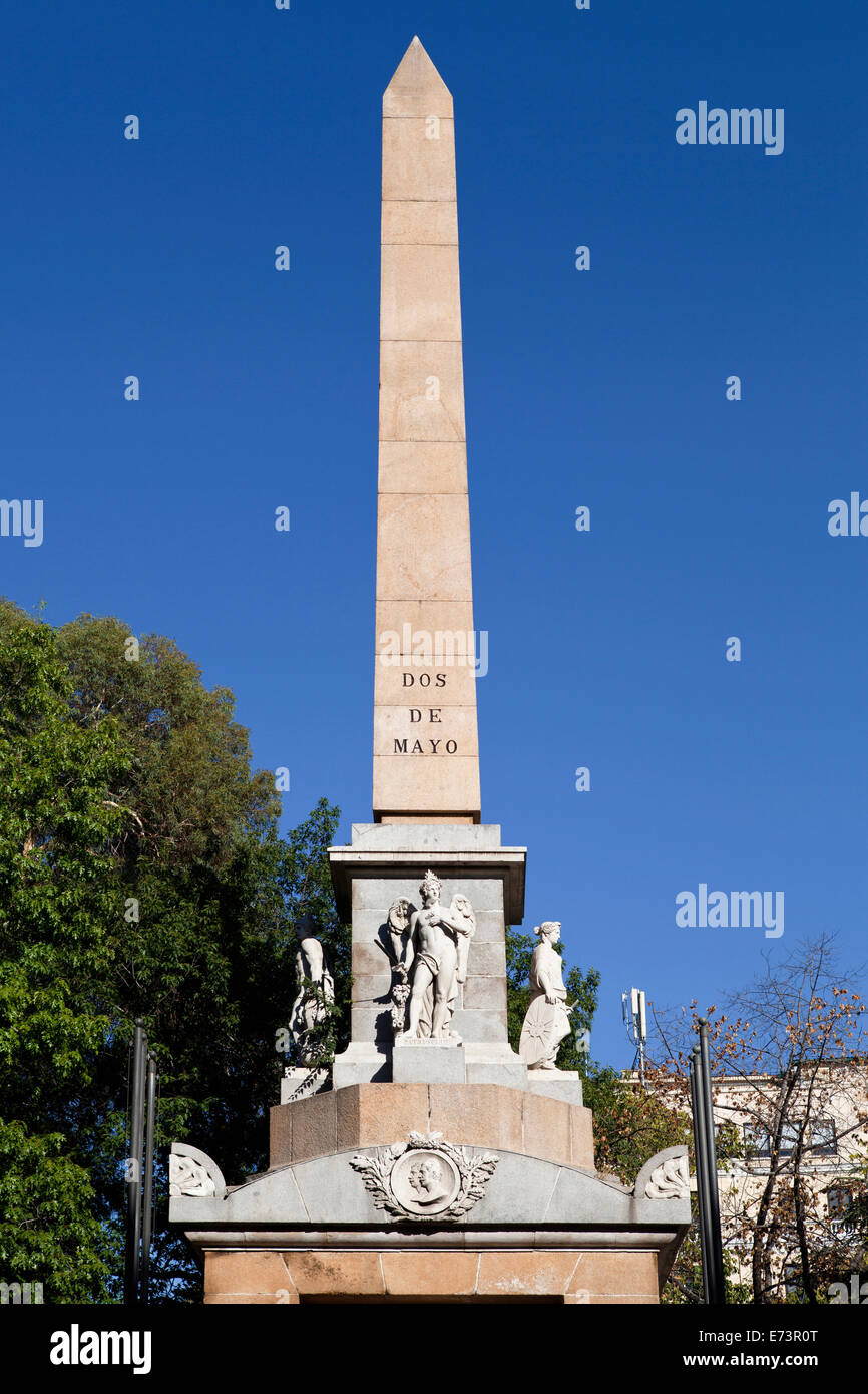 Spain, Madrid, Monument to the Fallen for Spain from 1840 at the Plaza ...