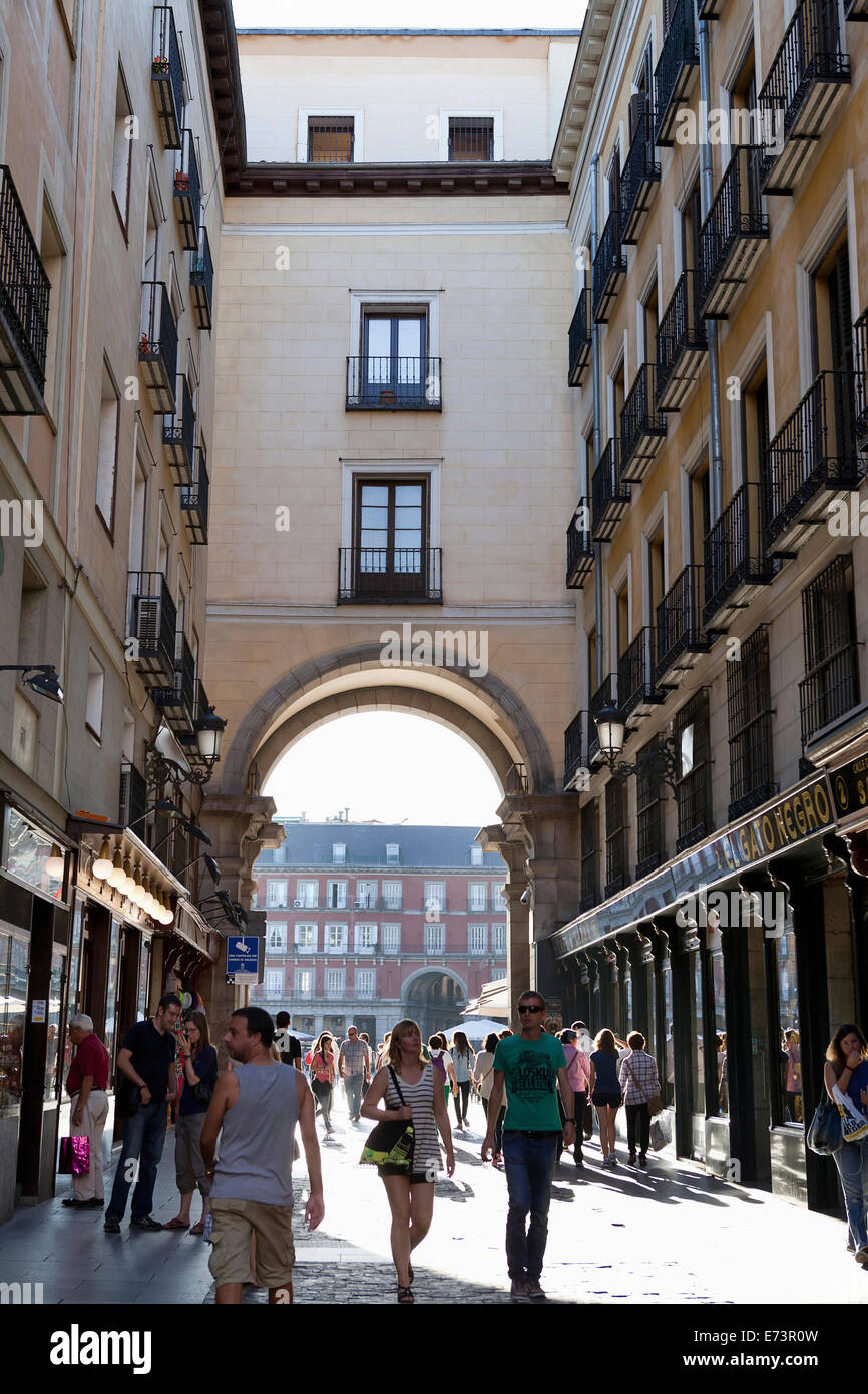 Spain, Madrid, Archway leading to the Plaza Mayor Stock Photo - Alamy