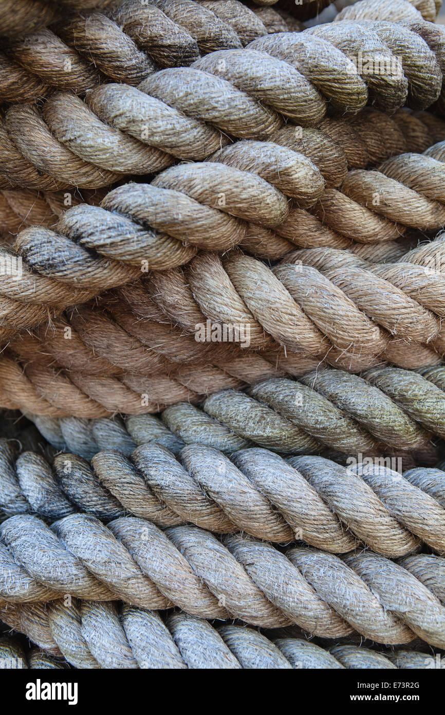 England, Bristol, Coiled rope on the SS Great Britain Stock Photo - Alamy