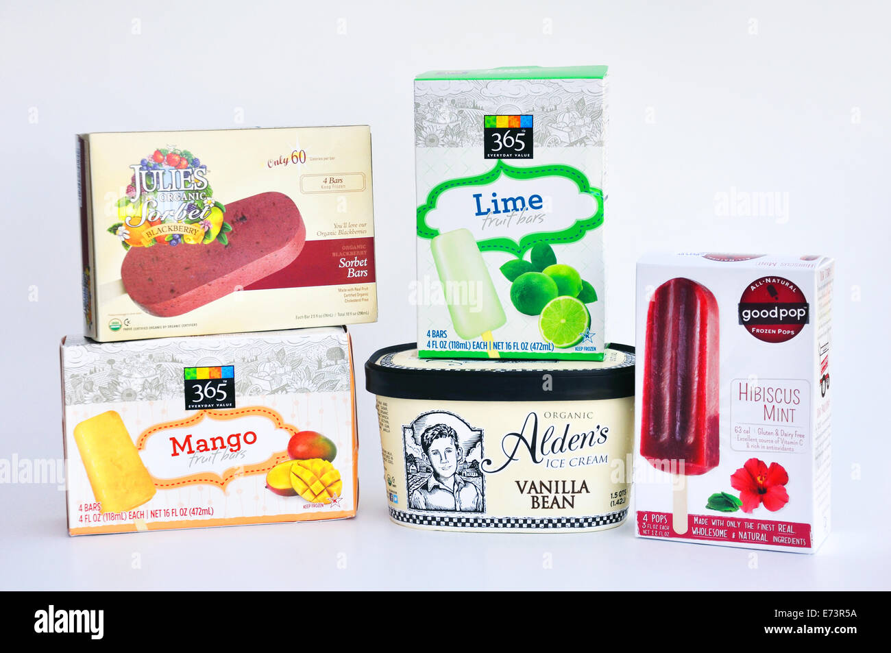 Various ice cream packages Stock Photo - Alamy