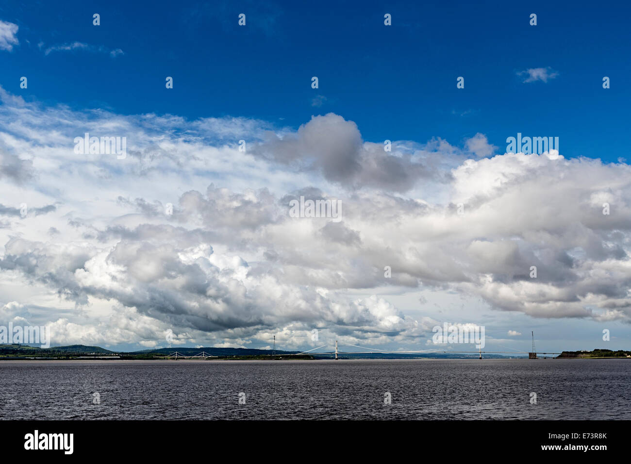 Original bridge crossing over the River Severn, England on the right ...