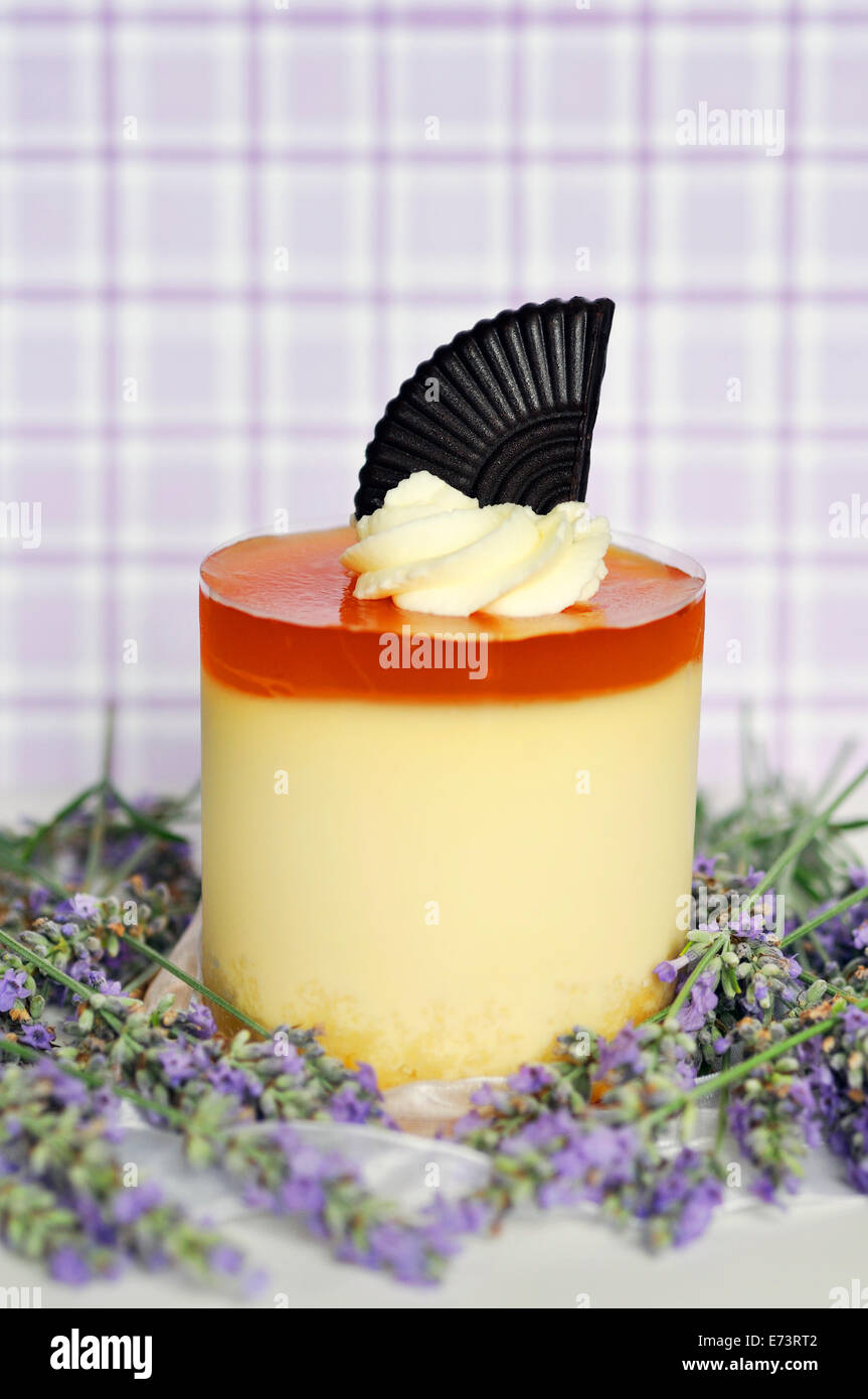 Lavender flavored cream cheese cake Stock Photo - Alamy