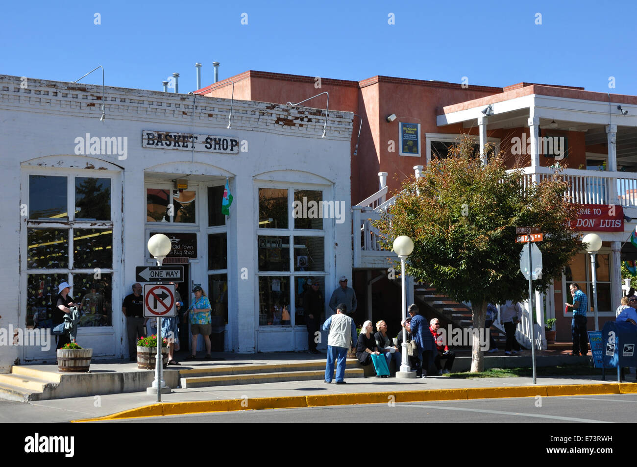 Restaurants and shops in historic downtown Albuquerque, New Mexico, USA Stock Photo - Alamy