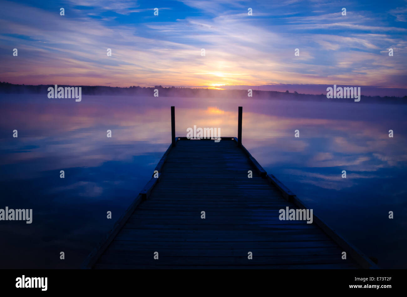 Sunrise in Unity, Maine Stock Photo - Alamy