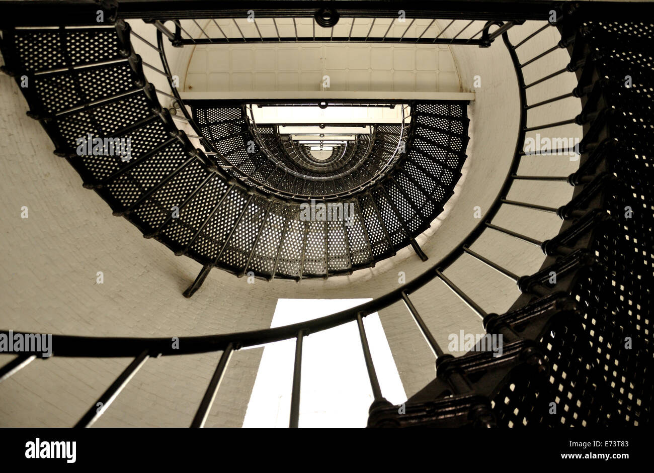 Staircase inside the lighthouse, St. Augustine, Florida, USA Stock ...