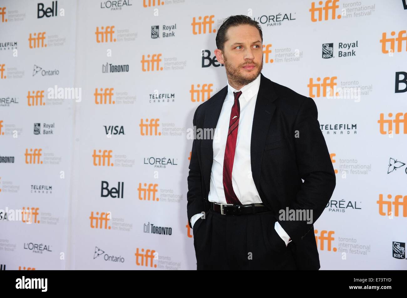 Toronto, ON. 5th Sep, 2014. Tom Hardy at arrivals for THE DROP Premiere ...
