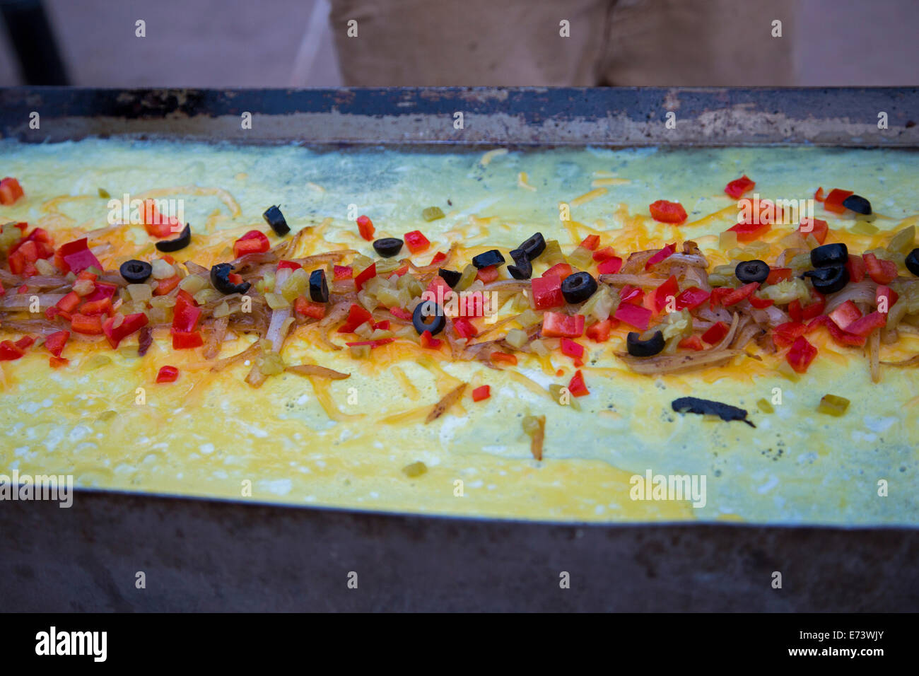 Canyonlands National Park, Utah - Omelets cooking during a raft trip on ...
