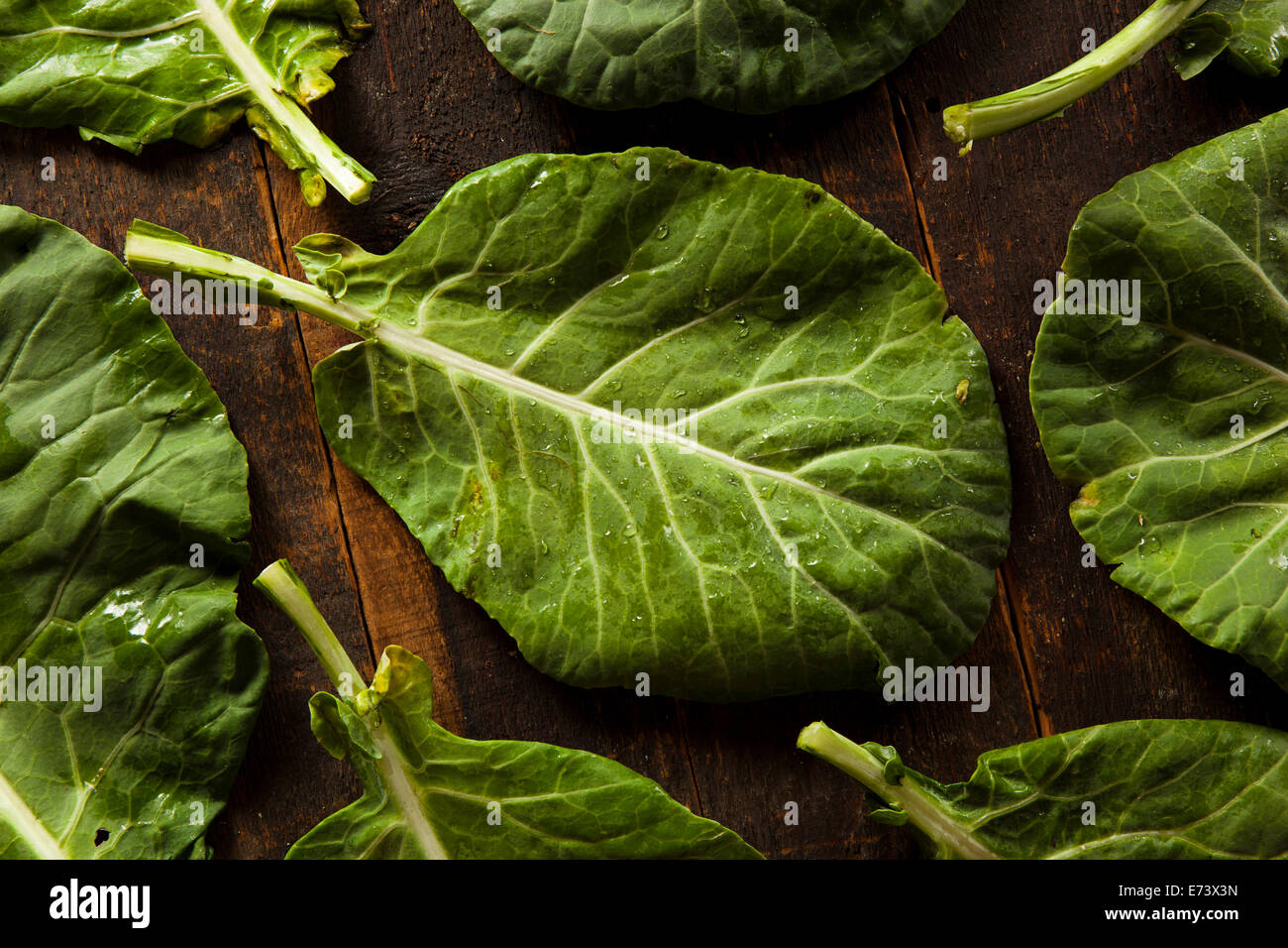 Raw Organic Green Collard Greens on a Background Stock Photo - Alamy