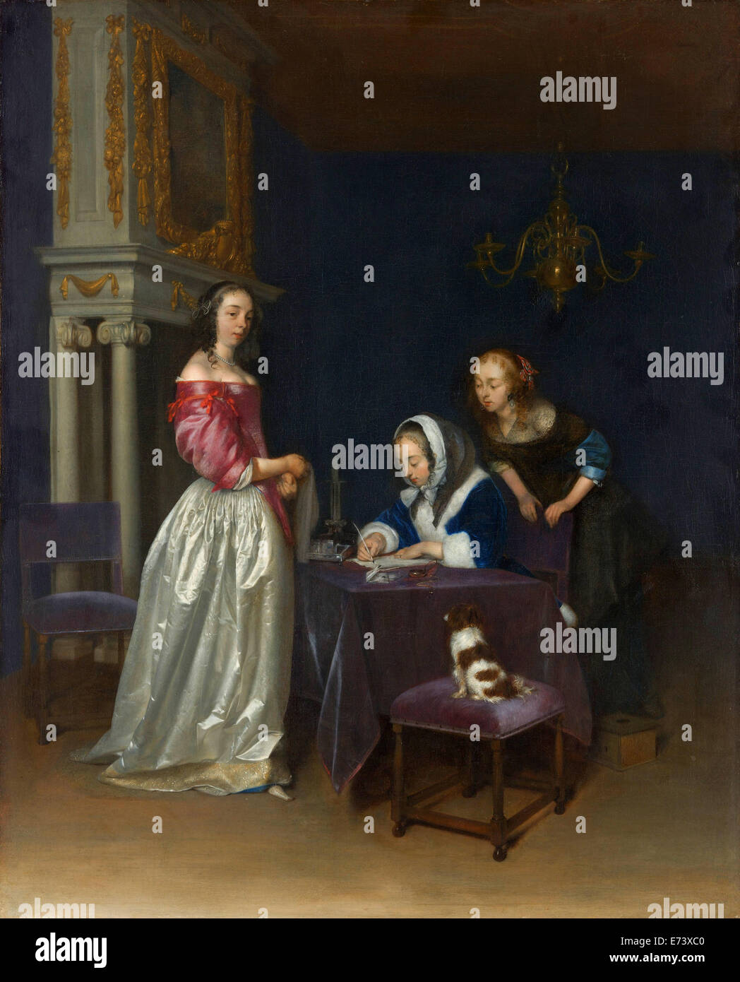 Curiosity - by Gerard ter Borch the Younger, 1662 Stock Photo - Alamy