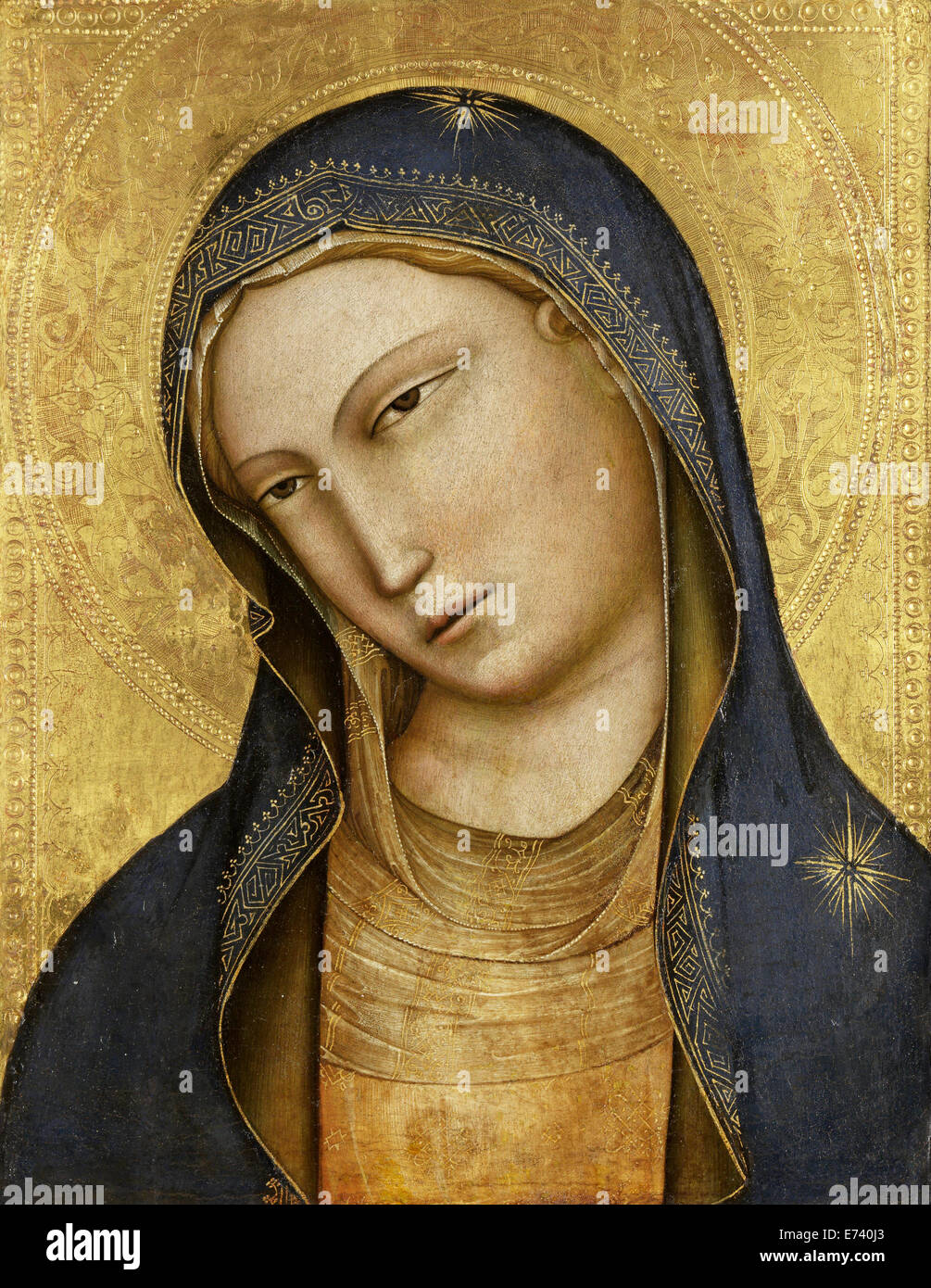 Head of st mary lorenzo monaco painting art hi-res stock photography ...