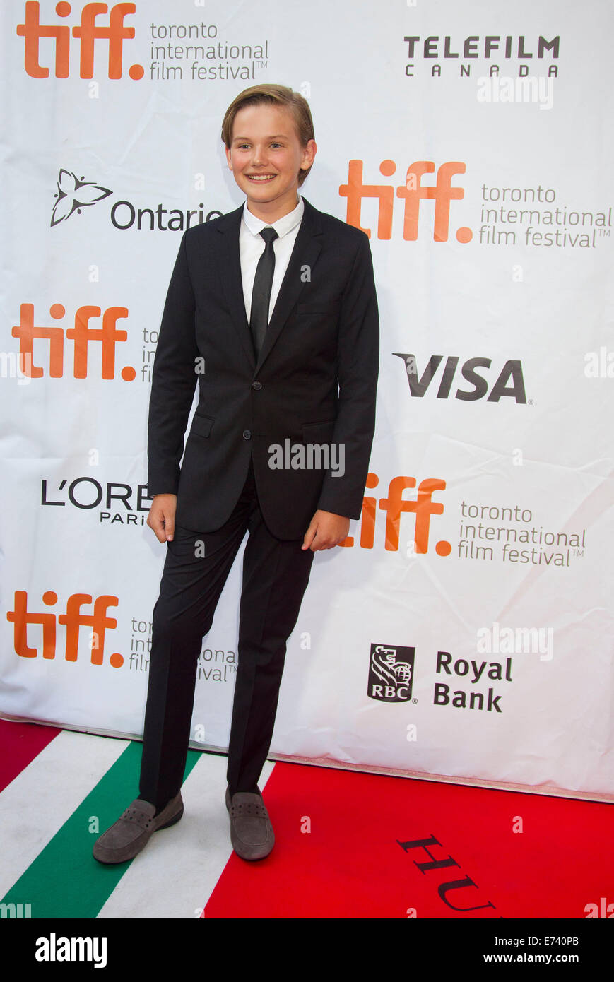 Toronto, Canada. 5th Sep, 2014. Actor Garrett Wareing poses for photos ...