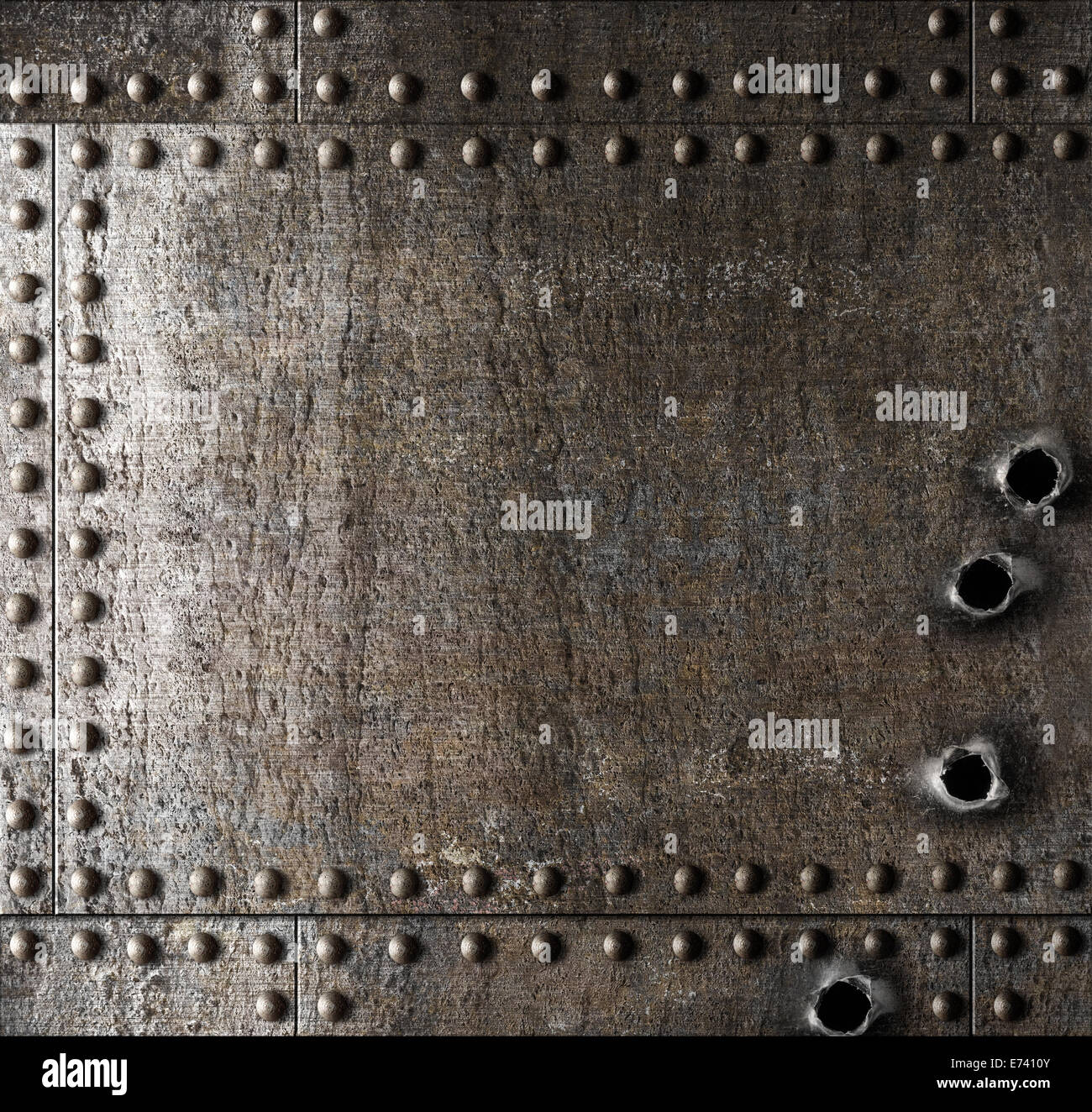 Damaged metal background with bullet holes Stock Photo - Alamy