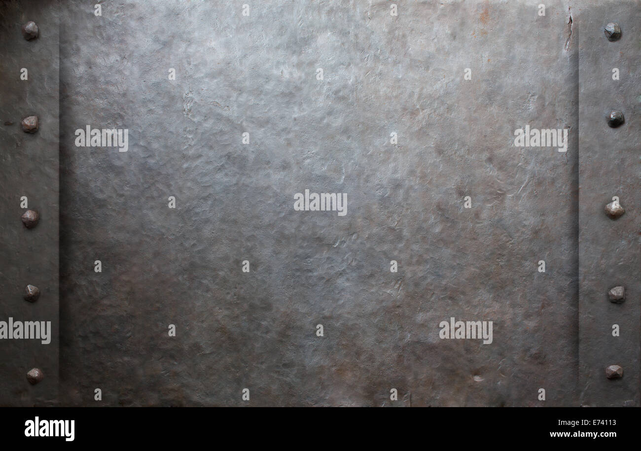 Old metal background with rivets Stock Photo - Alamy
