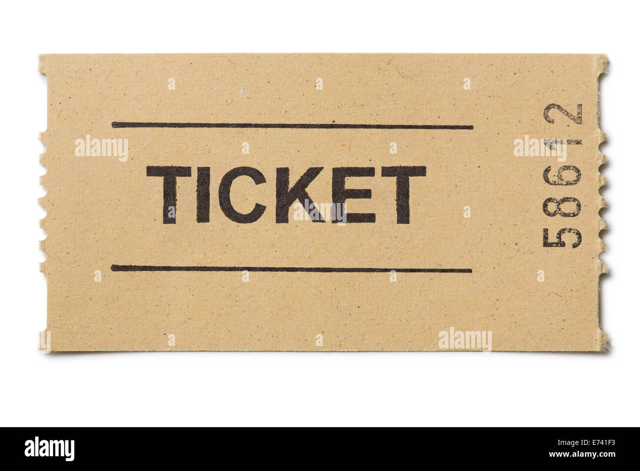 Vintage paper ticket hi-res stock photography and images - Alamy
