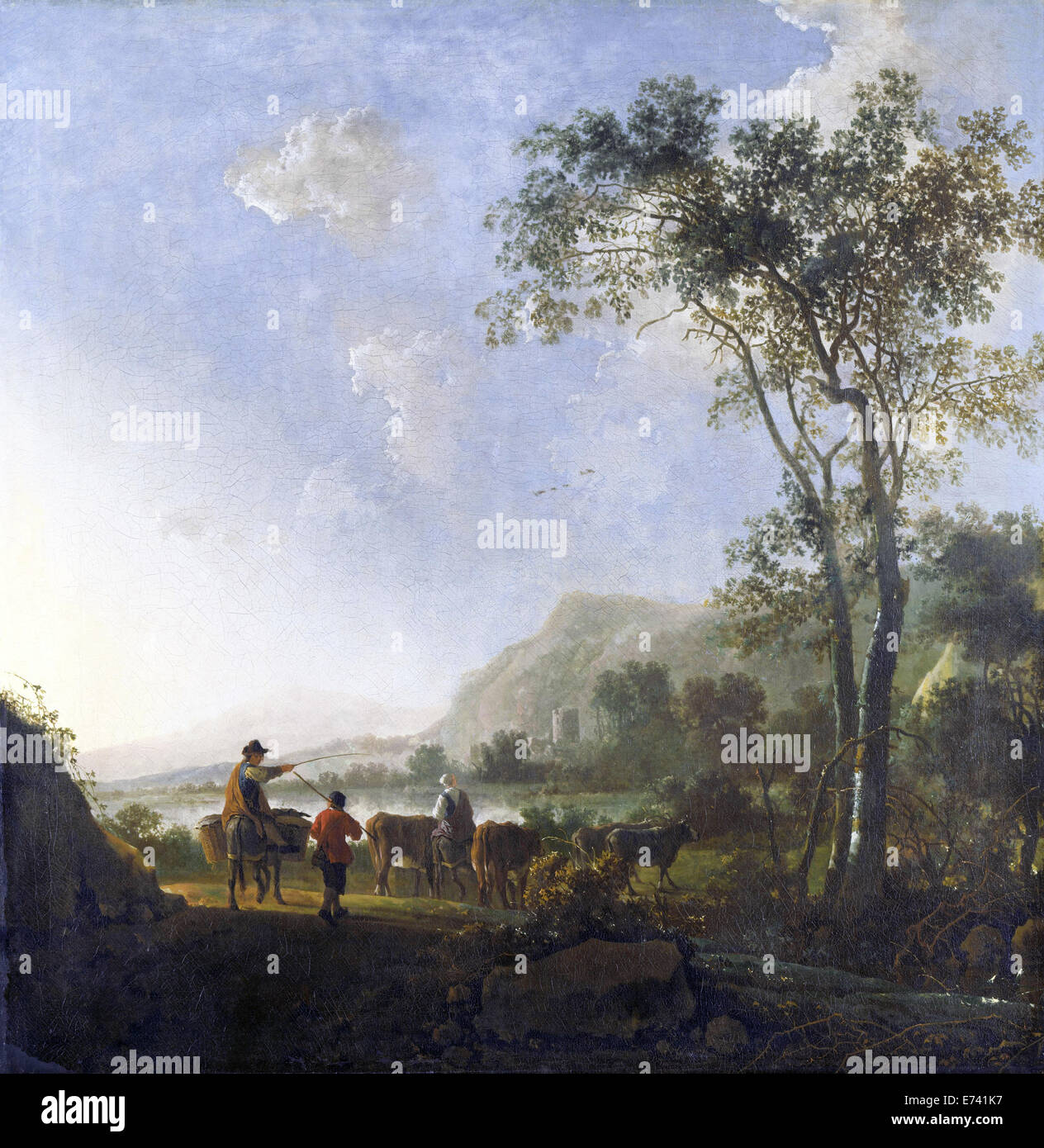 Aelbert cuyp landscape with cattle art hi-res stock photography and ...