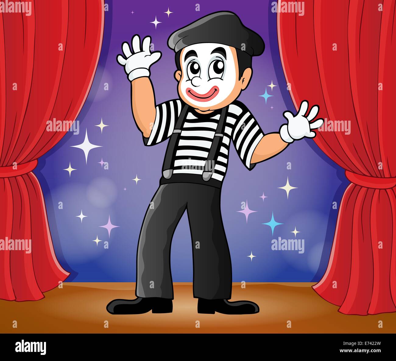 Mime theme image 2 - picture illustration Stock Photo - Alamy