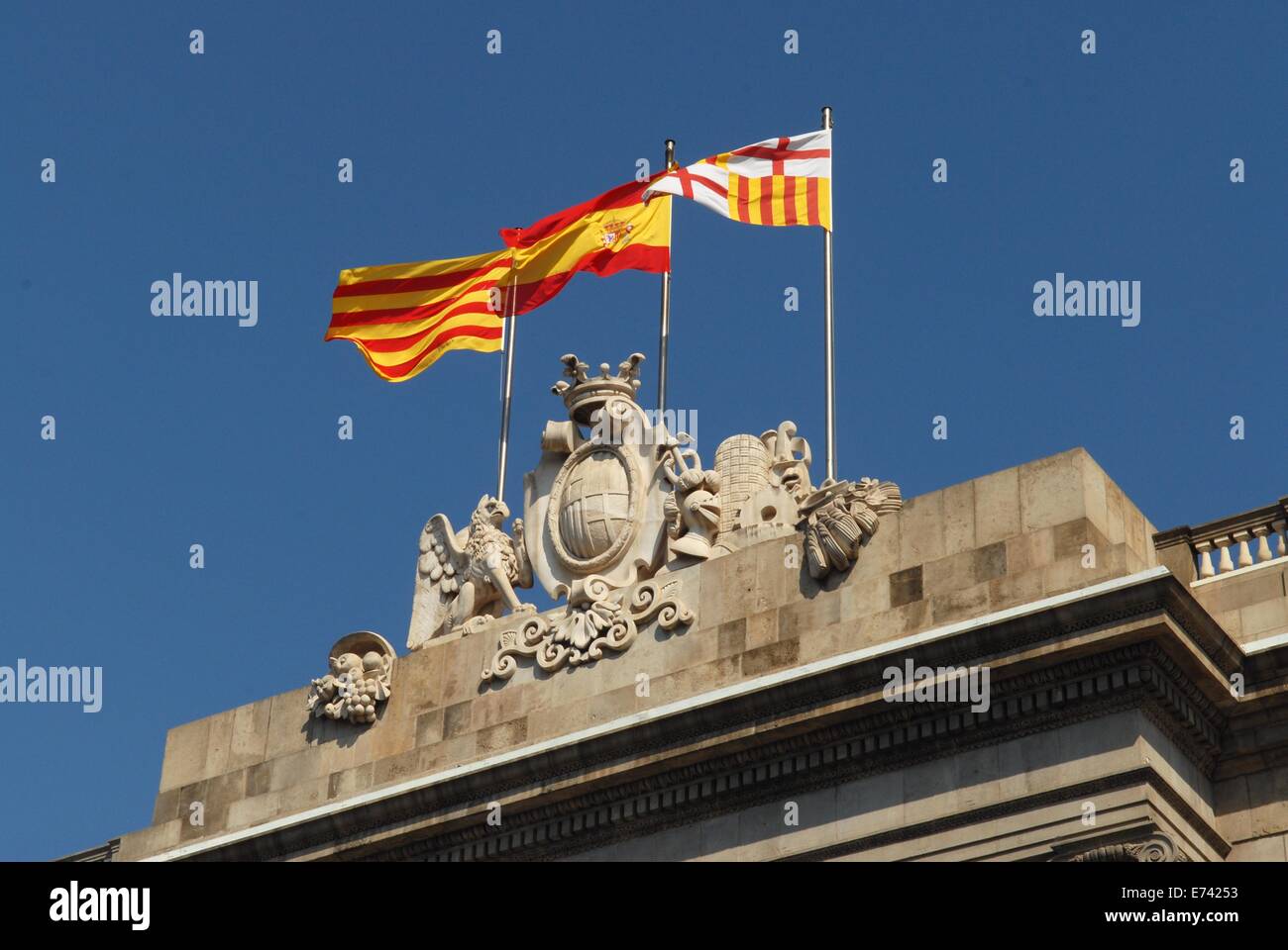 Barcelona (spain), the Generalitat palace, seat of the autonomous ...