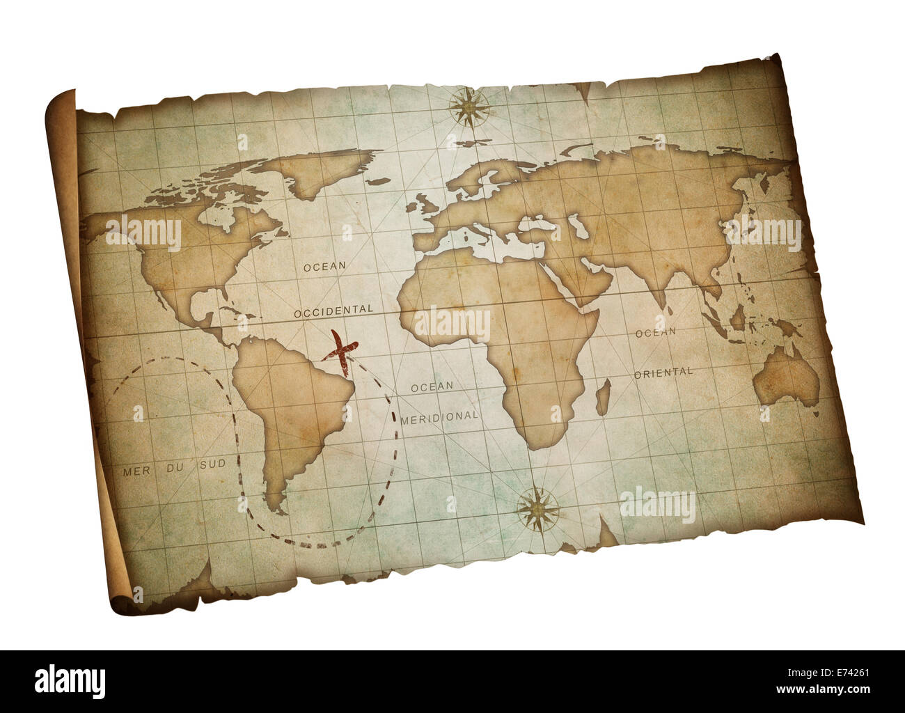 Treasure map Cut Out Stock Images & Pictures - Alamy