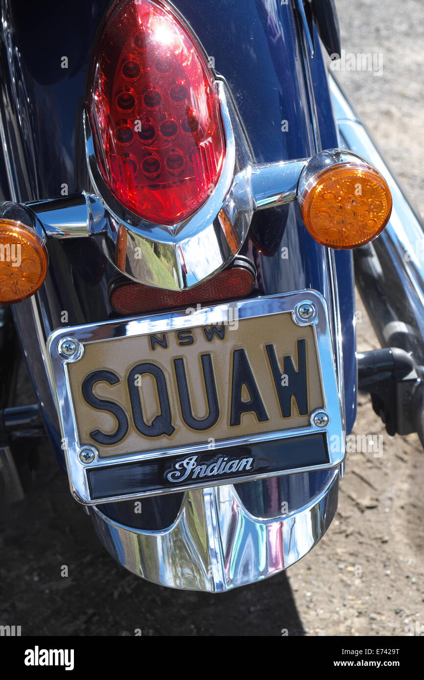 Indian made cruiser motorcycle with number plate SQUAW in sydney, new ...