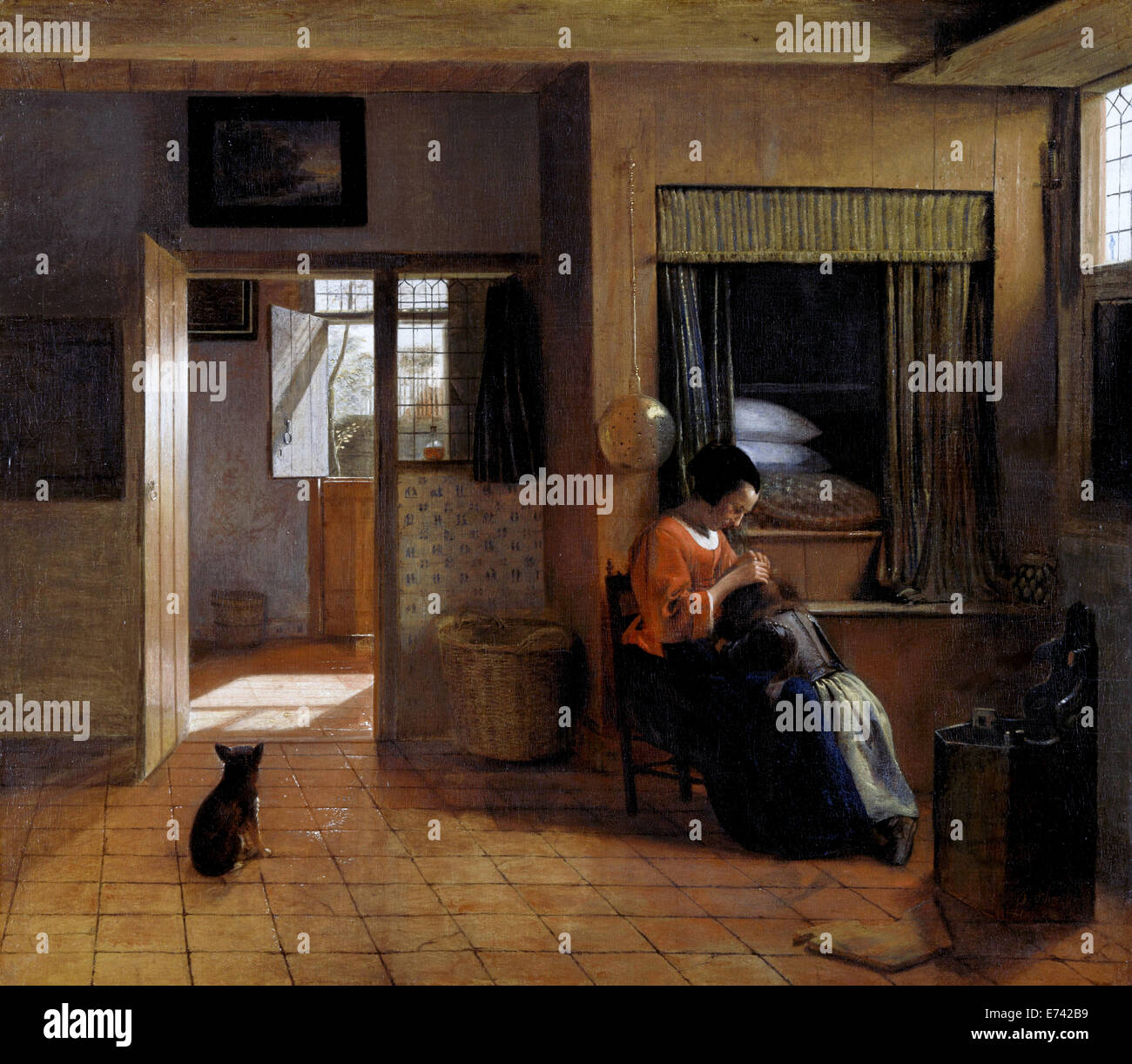 Mother Looking for Lice in her Child’s Hair Known as ‘A Mother’s Duty ...