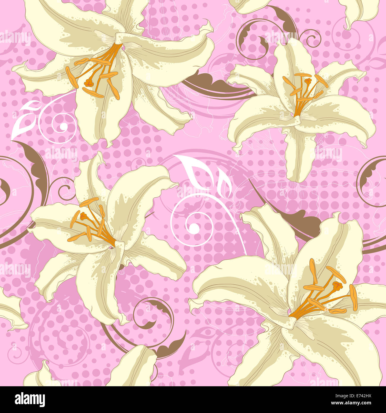 Lily pattern hi-res stock photography and images - Alamy