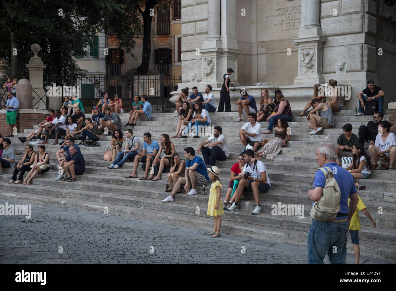 Rome, Italy, Fountain of 100 priest or Fountain of Ponte Sisto (100 ...