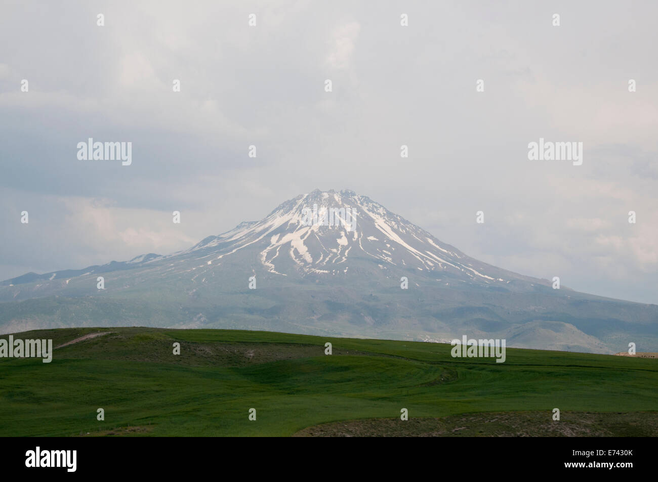 A view of Ericyes Dagi, a dormant volcano in the Central Anatolian ...