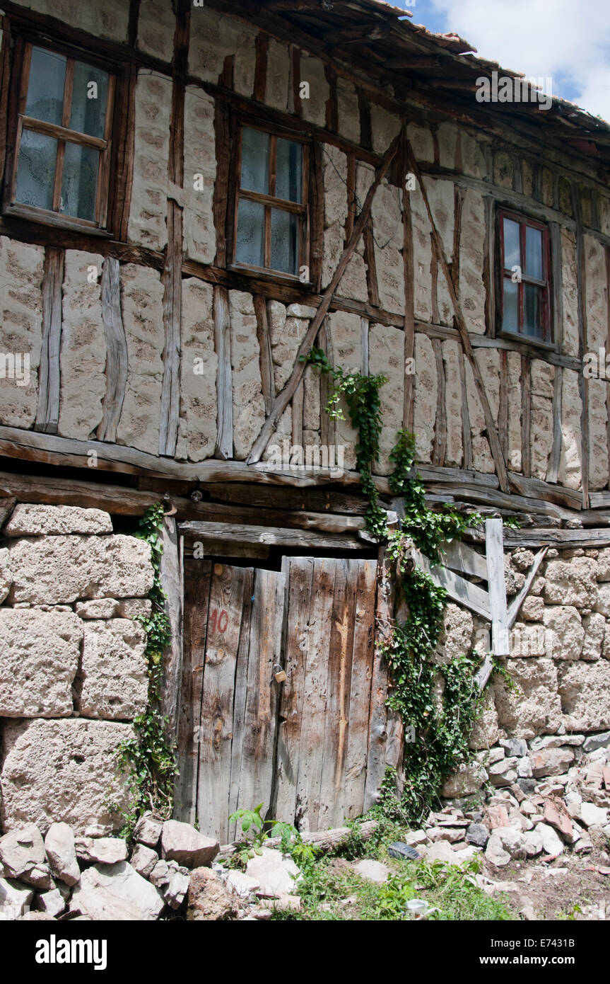Wooden framed rural house at Seyfe in Amasya, Turkey Stock Photo - Alamy
