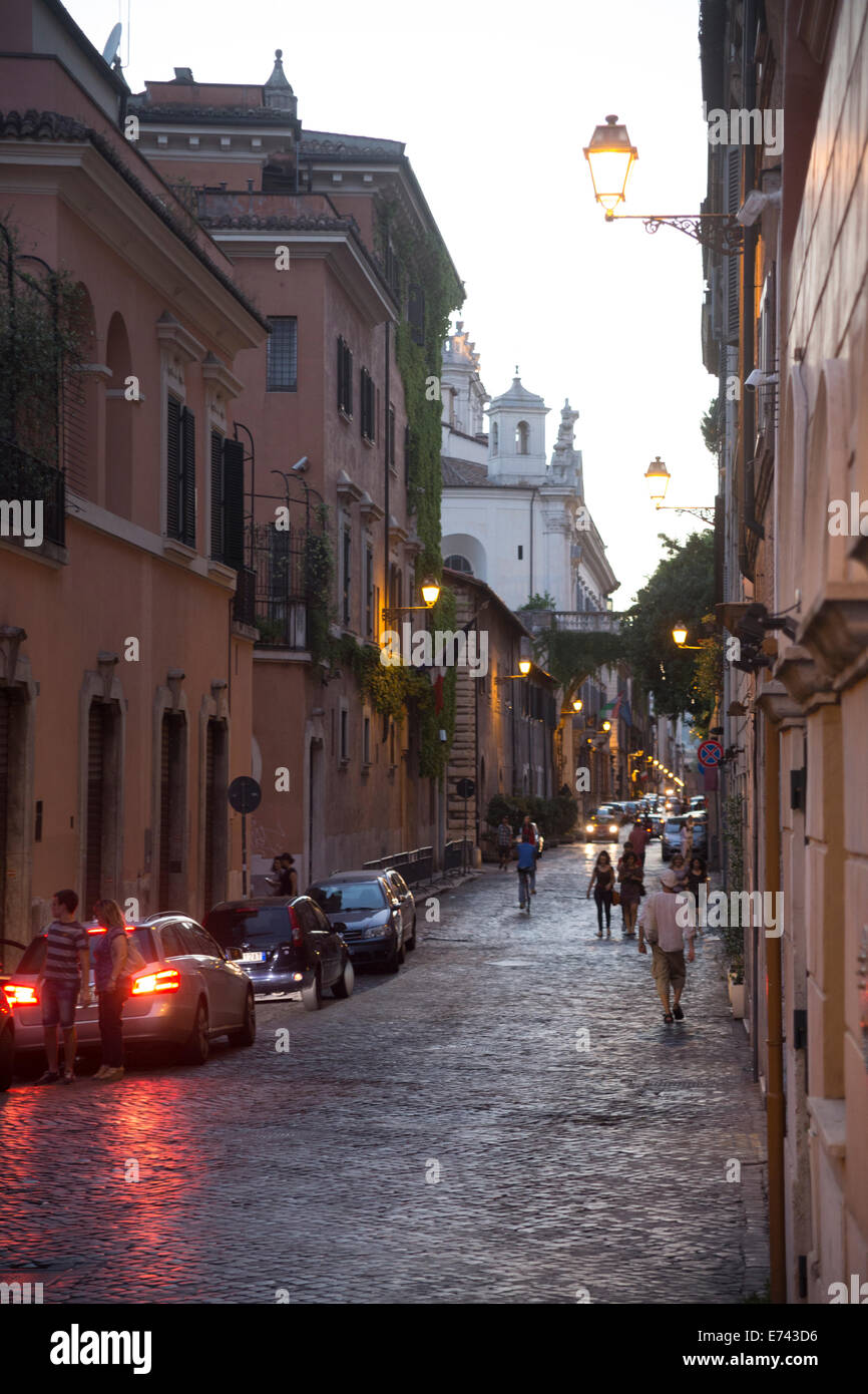 Via Giulia's arch, Rome, Italy Stock Photo - Alamy
