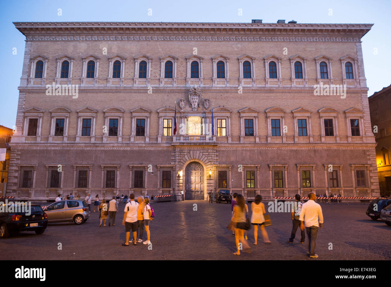 Palazzo Farnese, french embassy in Rome Stock Photo - Alamy