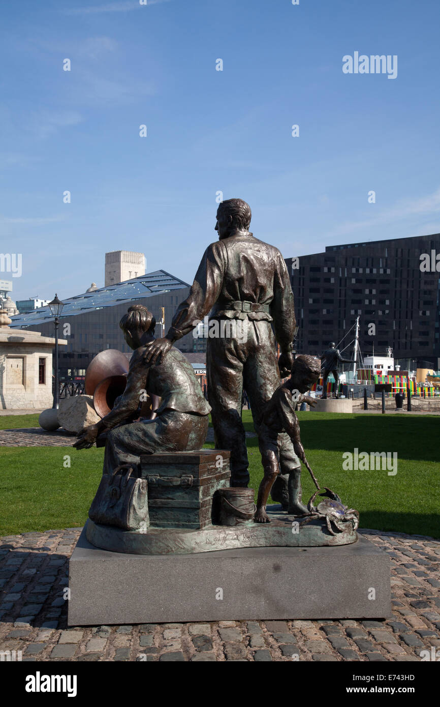 Legacy Sculpture, Pierhead, Liverpool, UK Stock Photo - Alamy