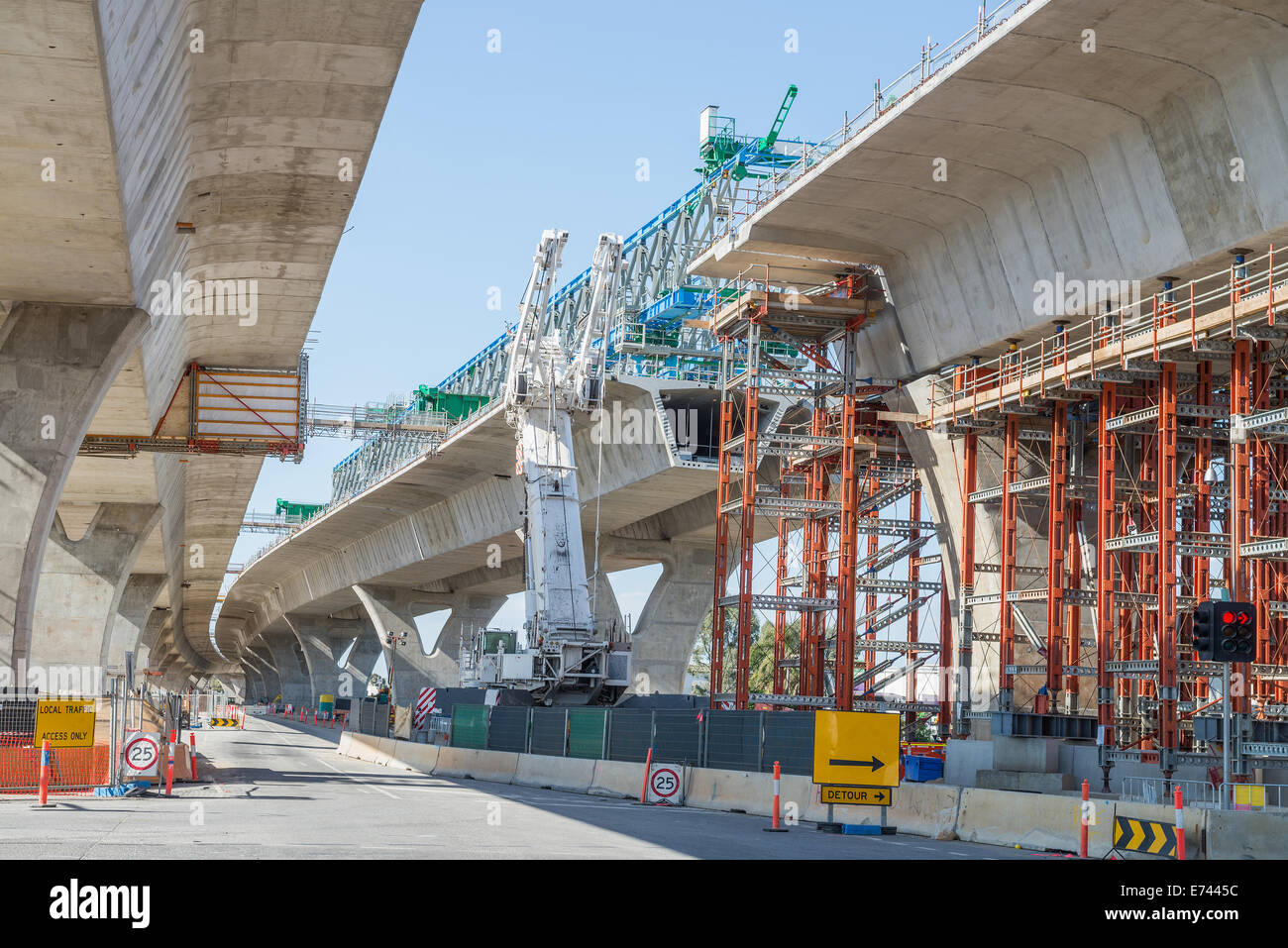 fragment view of the road under construction Stock Photo - Alamy