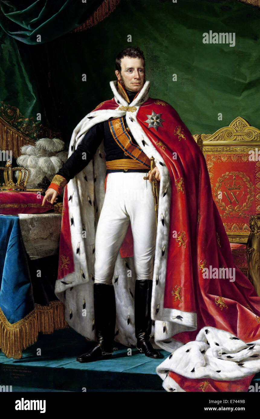 Portrait of William I, King of the Netherlands - by Joseph Paelinck ...