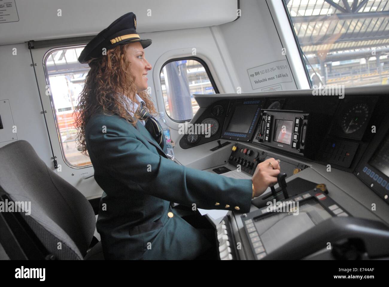 Uniform female train conductor hi-res stock photography and images - Alamy