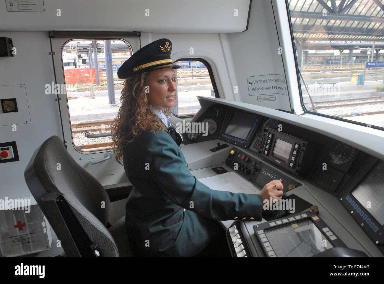 Uniform female train conductor hi-res stock photography and images - Alamy