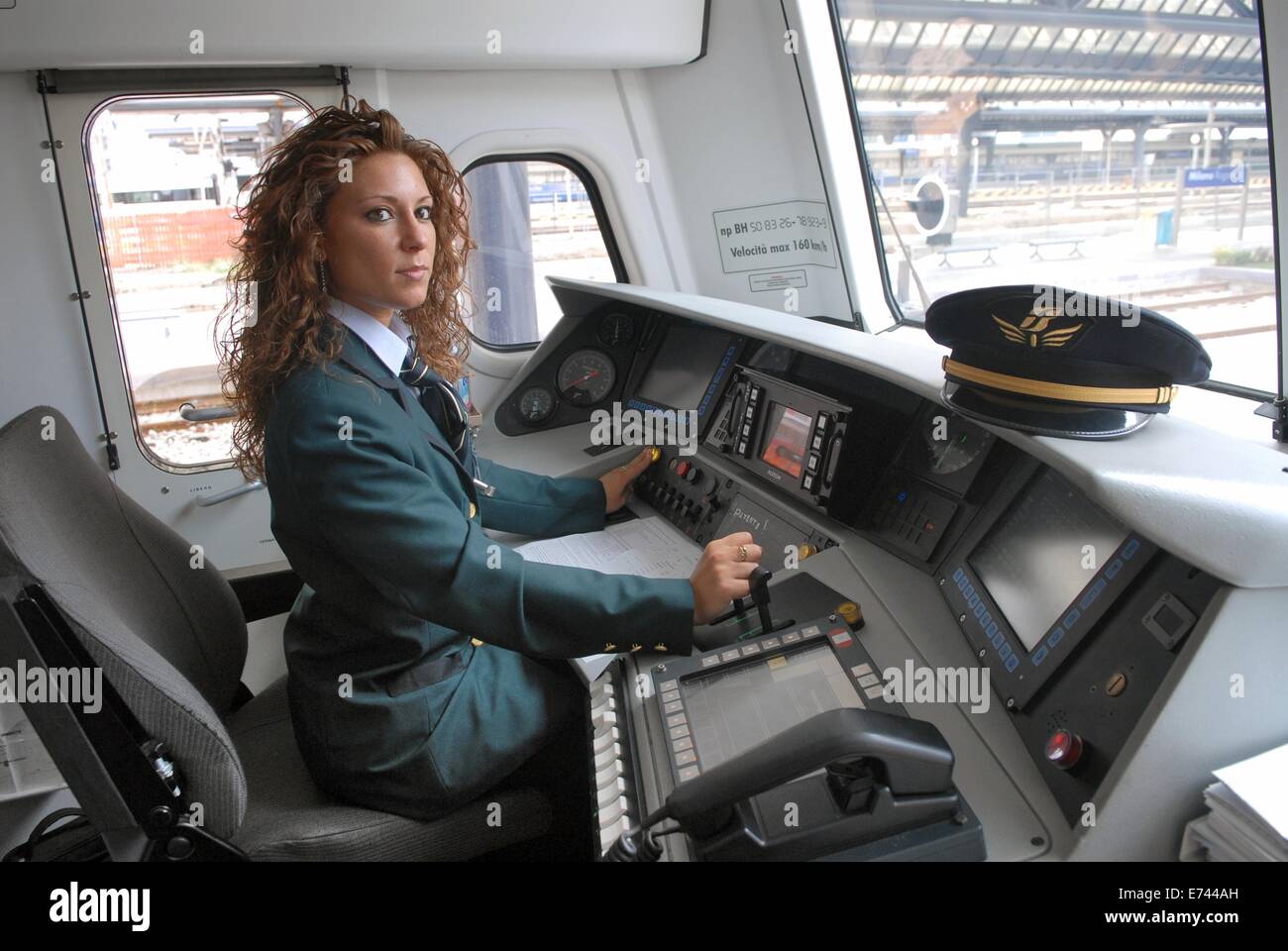 Uniform female train conductor hi-res stock photography and images - Alamy