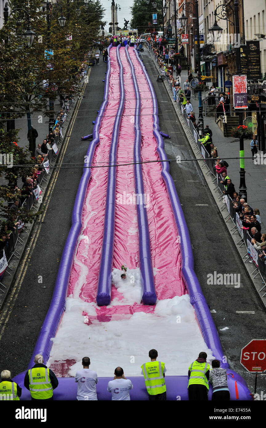 Derry, Londonderry, Northern Ireland - 06 September 2014. Giant water ...