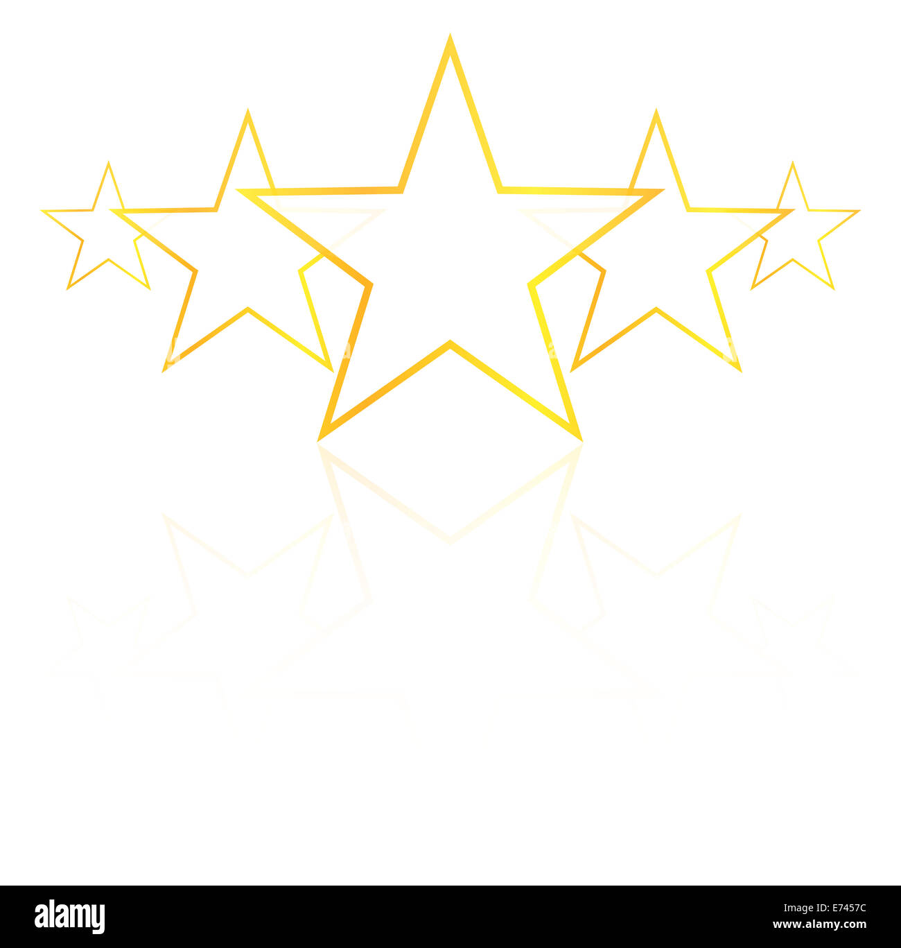 Five Star Product Quality Rating With Reflection Stock Photo - Alamy