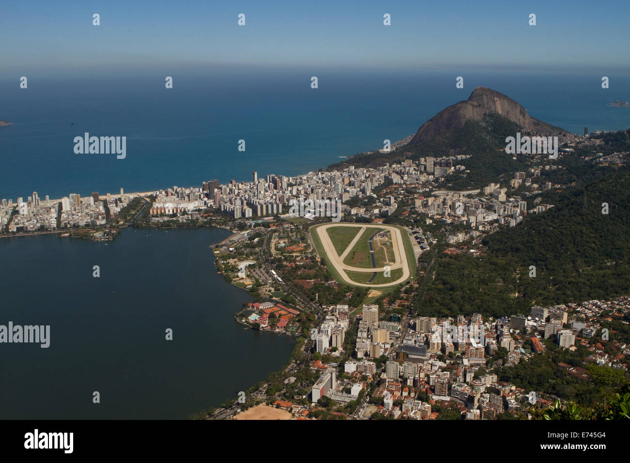 Amazing panoramic view of the city from the Corcobado hill in Rio de ...