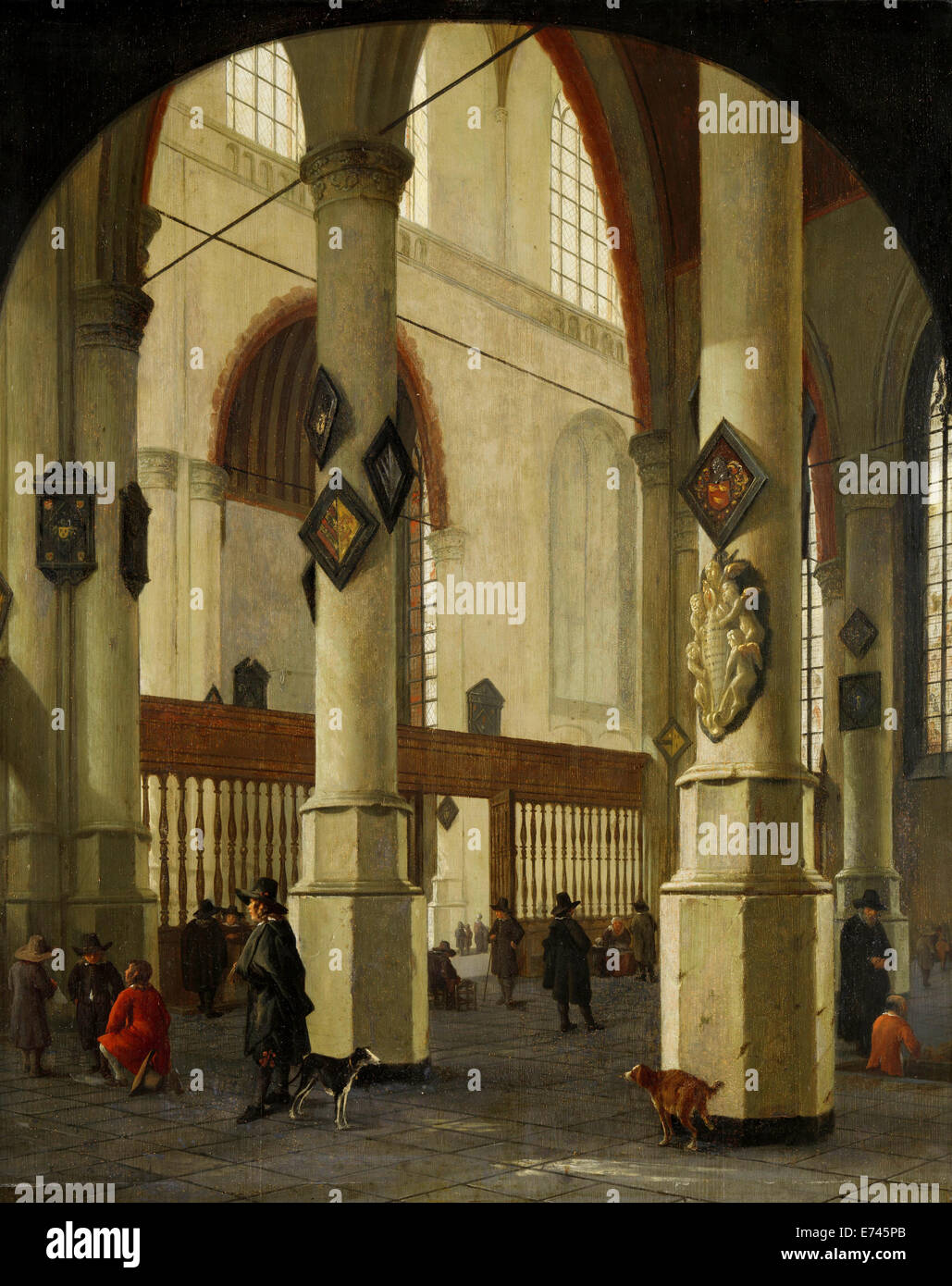 Scene in the Old Church in Delft - by Hendrick Cornelisz van Vliet ...