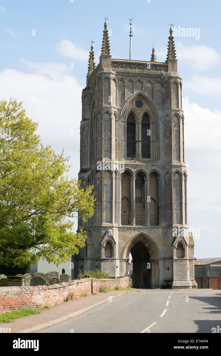 St Mary's church bell tower, West Walton, Norfolk, England, UK Stock ...