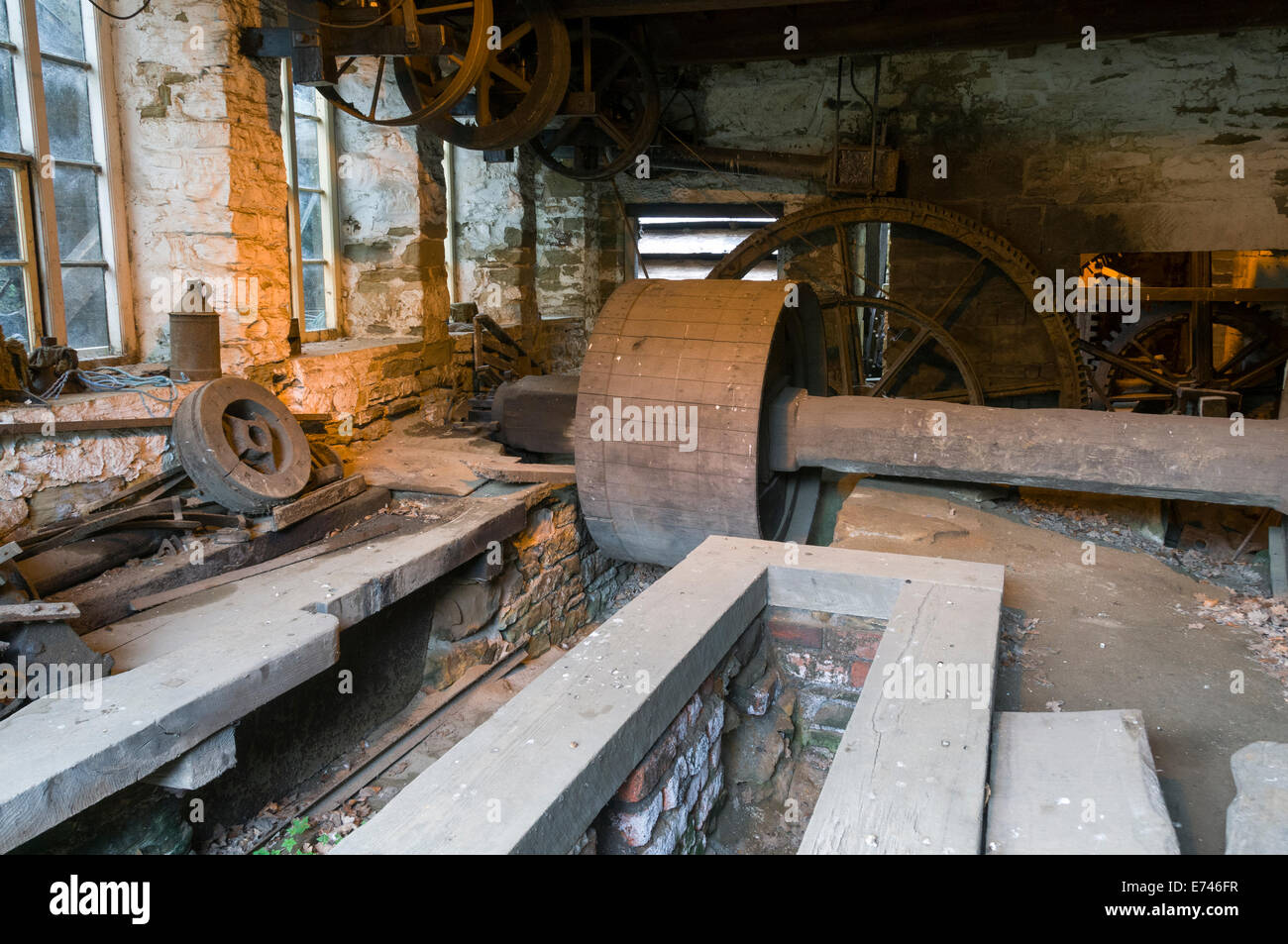 Waterwheel drive shaft undergoing restoration at the Abbeydale ...