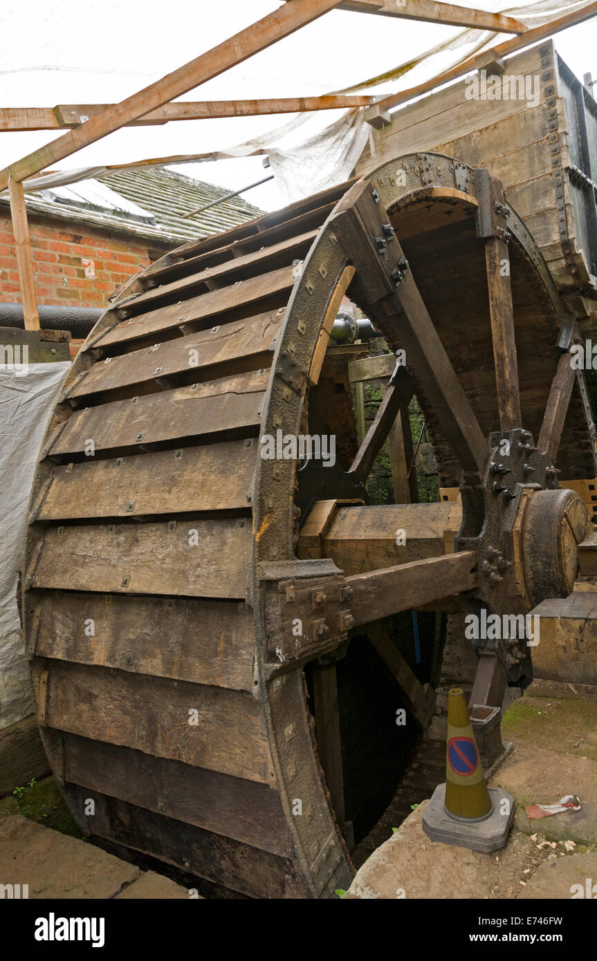 Waterwheel undergoing restoration at the Abbeydale Industrial Hamlet ...