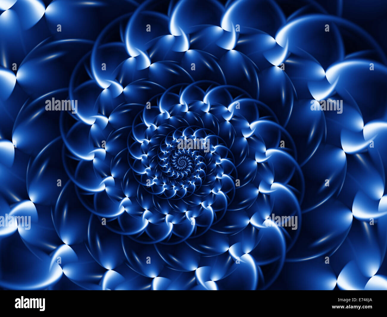 Digital Blue Spiral Art Background Stock Photo - Alamy